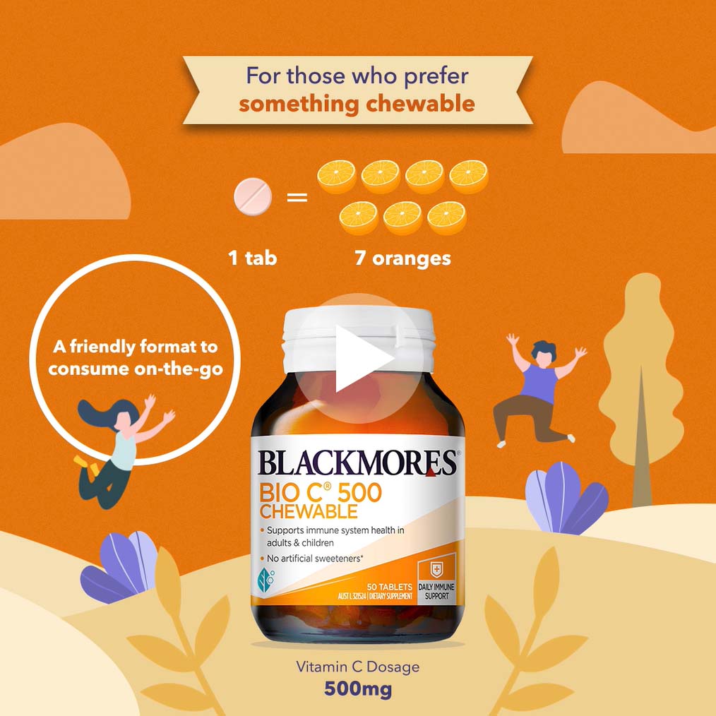 Buy Bio C® 500 Chewable Online at Blackmores Singapore - Blackmores ...